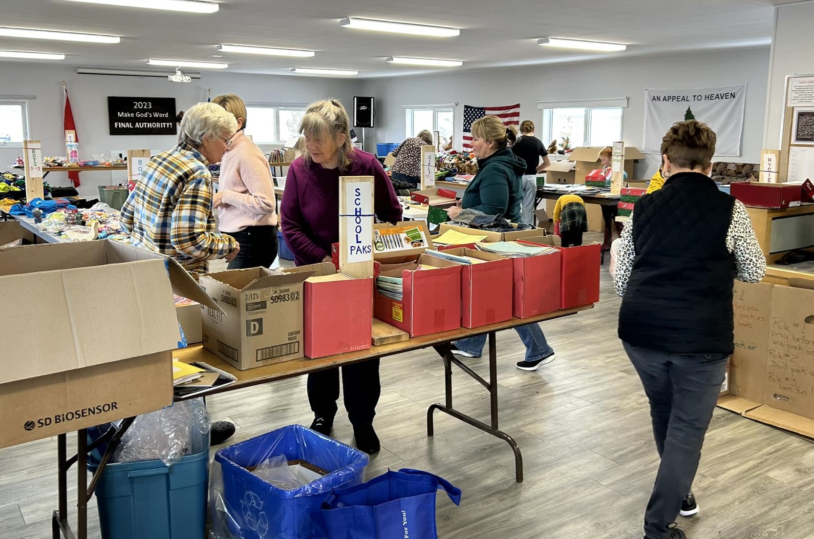 Operation Christmas Child packing party concludes another year at Twin ...